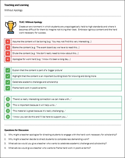 Teach Like a Champion: Overview of Techniques and CPD Discussion ...