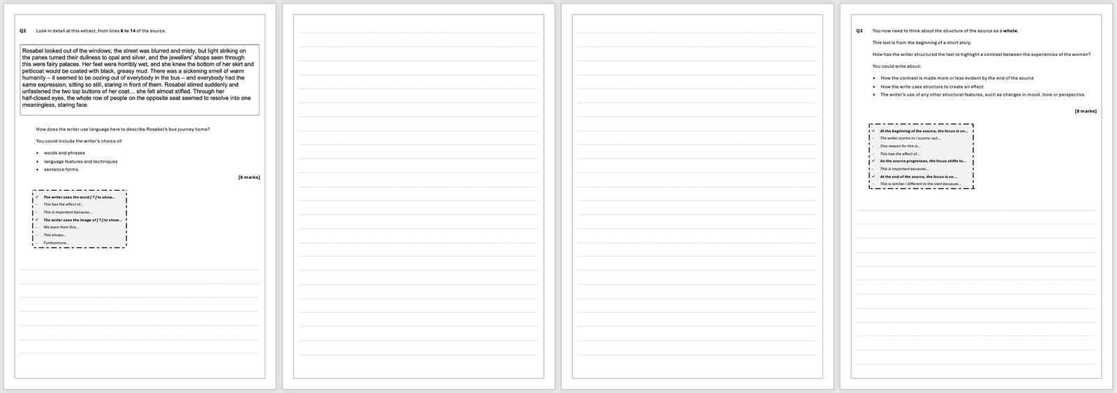 3 x Reworked GCSE English Language Papers | KS4 Teaching Resource