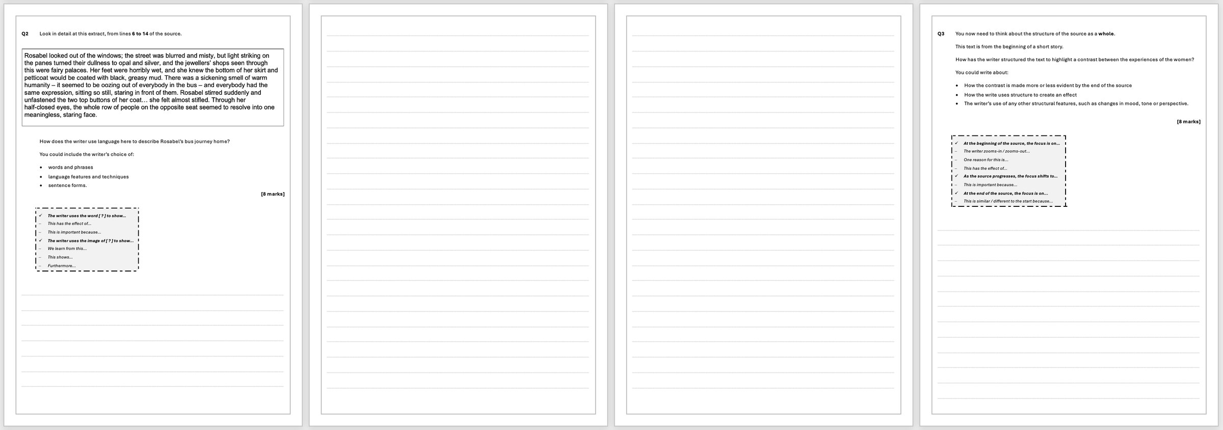 3 x Reworked GCSE English Language Papers | KS4 Teaching Resource