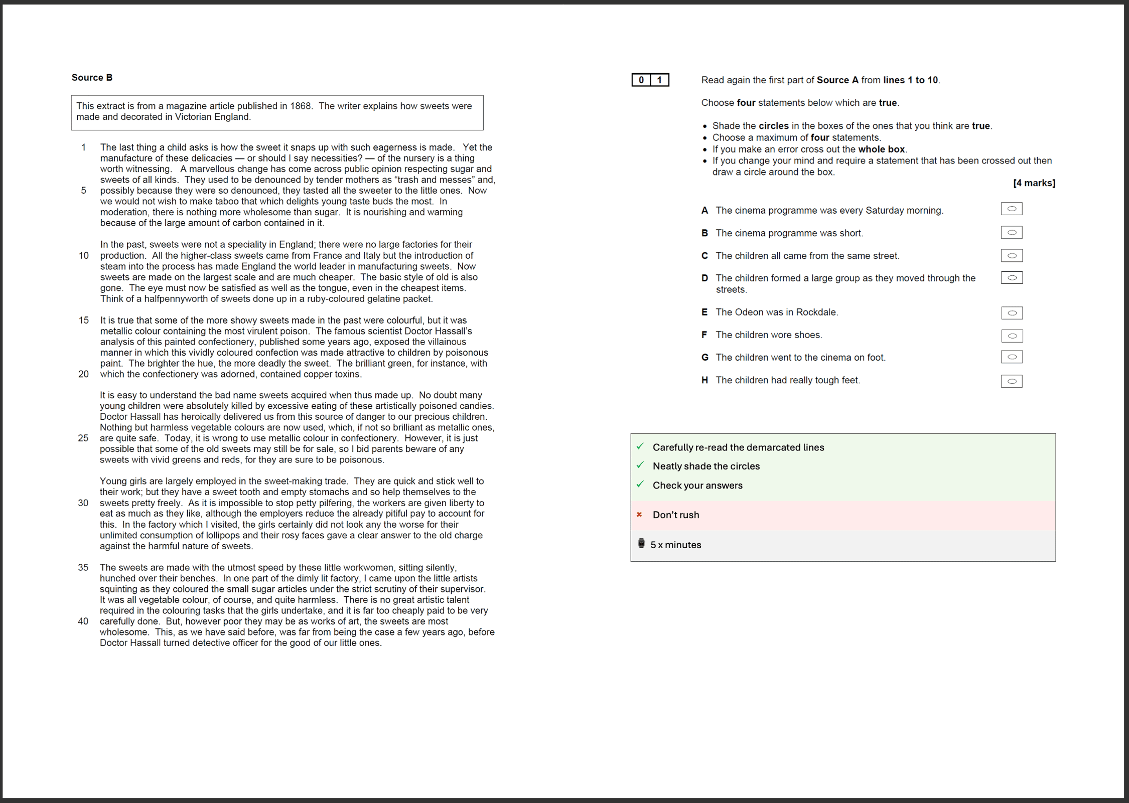 GCSE English Language Paper 2 Tasks and Brief Guidelines | KS4 Teaching ...