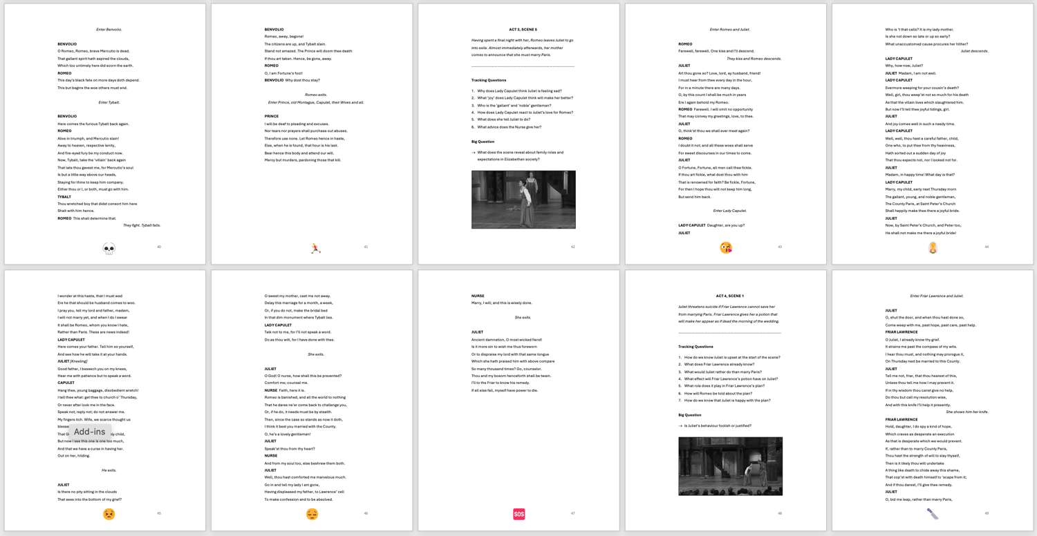 Romeo and Juliet Study Booklet for KS3 | English Teaching Resource