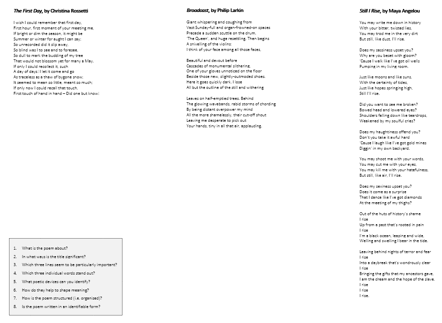 Teaching GCSE English Literature Unseen Poetry | KS4 Teaching Resource