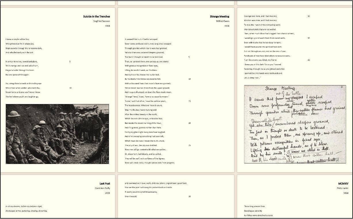 KS3 War Poetry Anthology | KS3 Teaching Resource