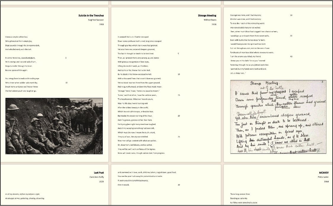 KS3 War Poetry Anthology | KS3 Teaching Resource
