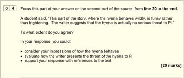 Notes on GCSE English Language Paper 1 - Q4