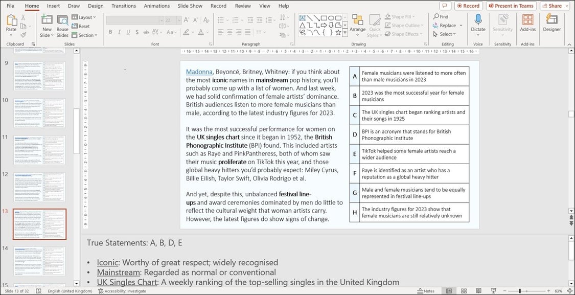 English Language Paper 2 Q1 Tasks | KS4