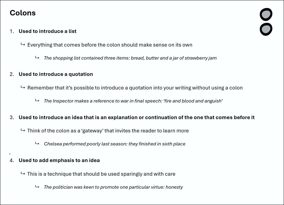 Punctuation Guide for Students | KS3 and KS4