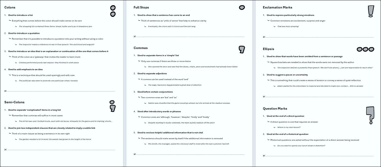 Punctuation Guide for Students | KS3 and KS4