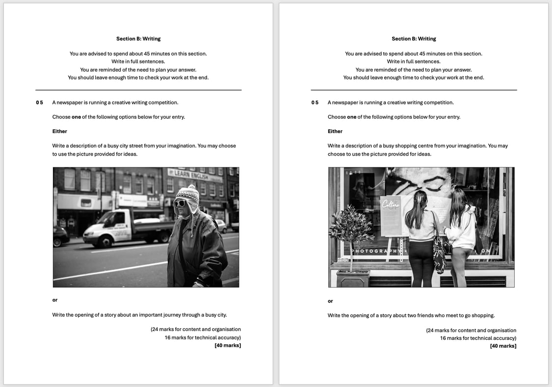 10 x English Language Question 5 Tasks | KS4 Teaching Resource