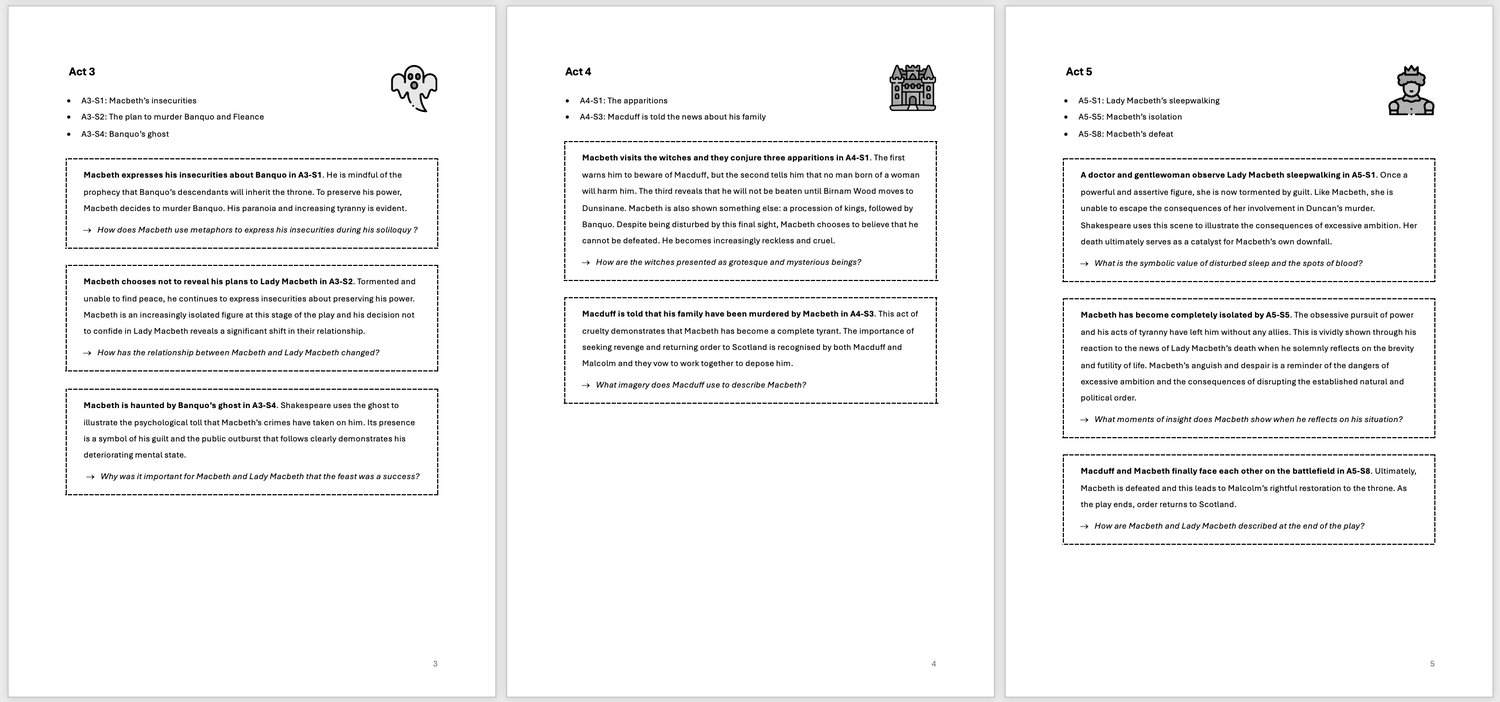 Revision Companion for Macbeth | KS4 Teaching Resource