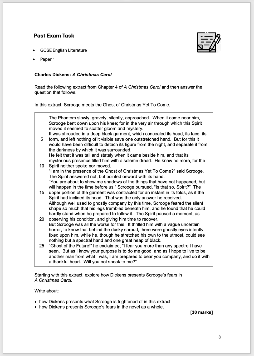 Revision Companion for A Christmas Carol | KS4 Teaching Resource