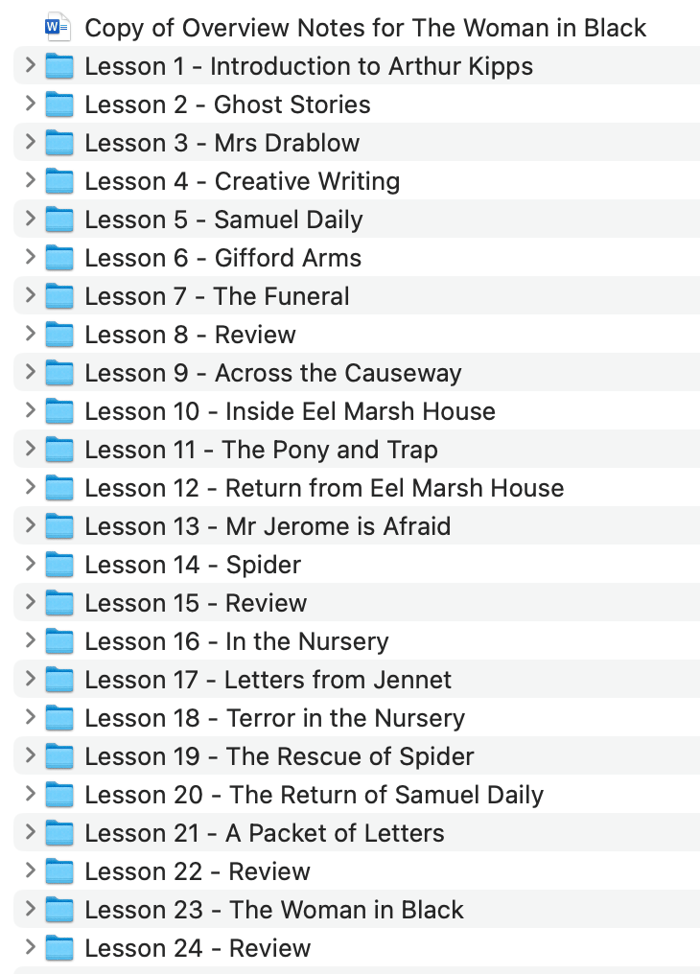 Scheme of Work Resources for The Woman in Black | English Teaching Resource