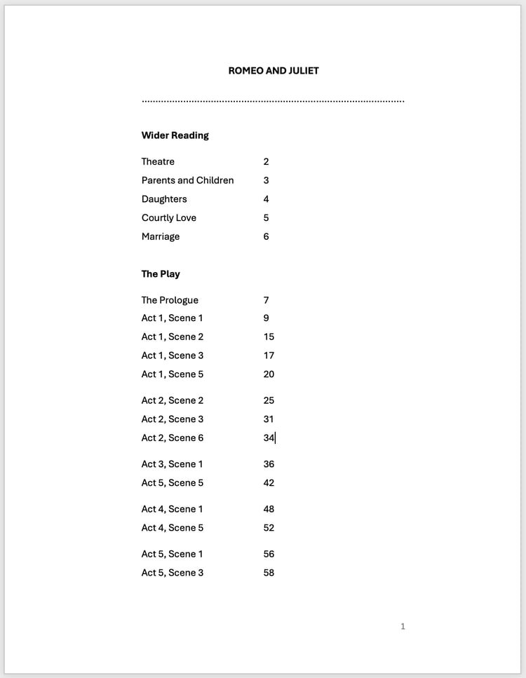 Romeo and Juliet Study Booklet for KS3 | English Teaching Resource