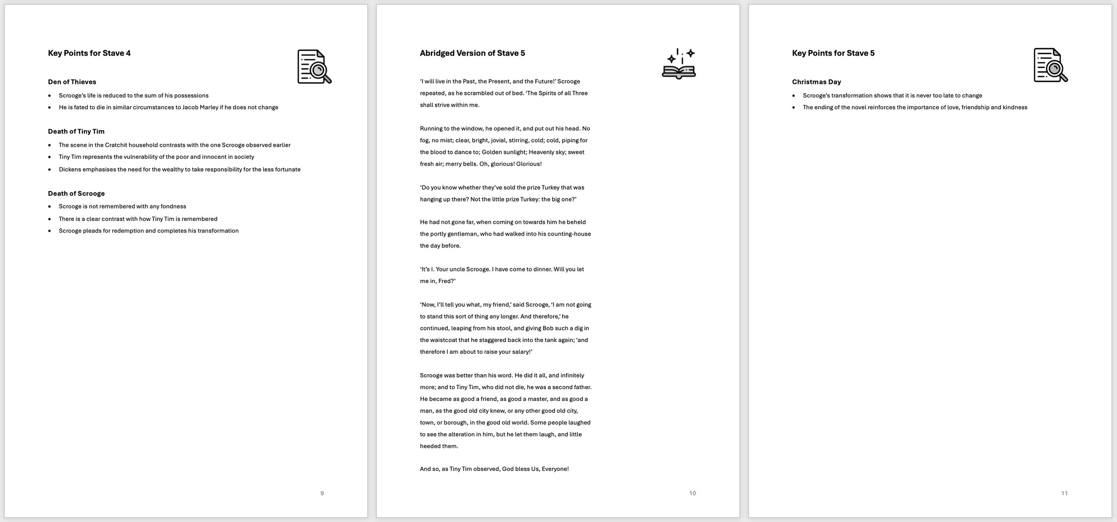 Final Exam Booklet for A Christmas Carol | English Teaching Resource