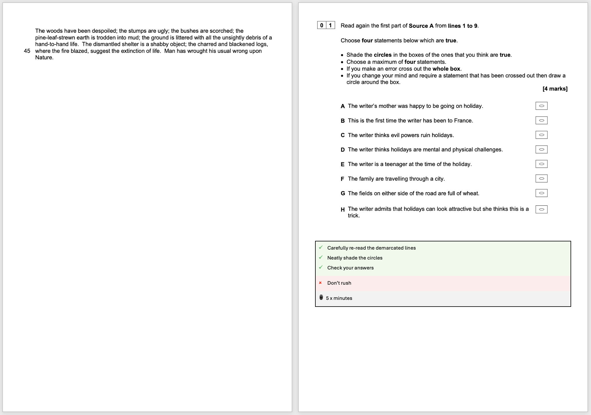 GCSE English Language Paper 2 Tasks and Guidance | KS4 Teaching Resource