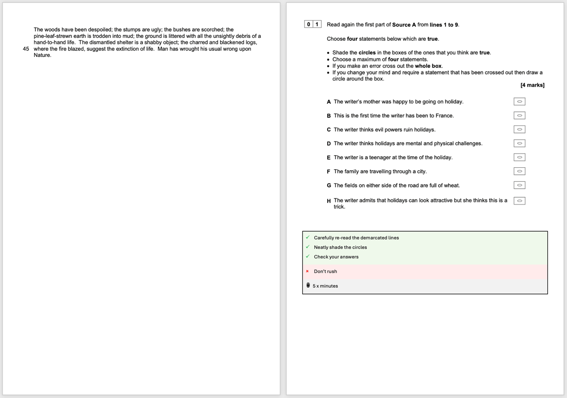 GCSE English Language Paper 2 Tasks and Guidance | KS4 Teaching Resource