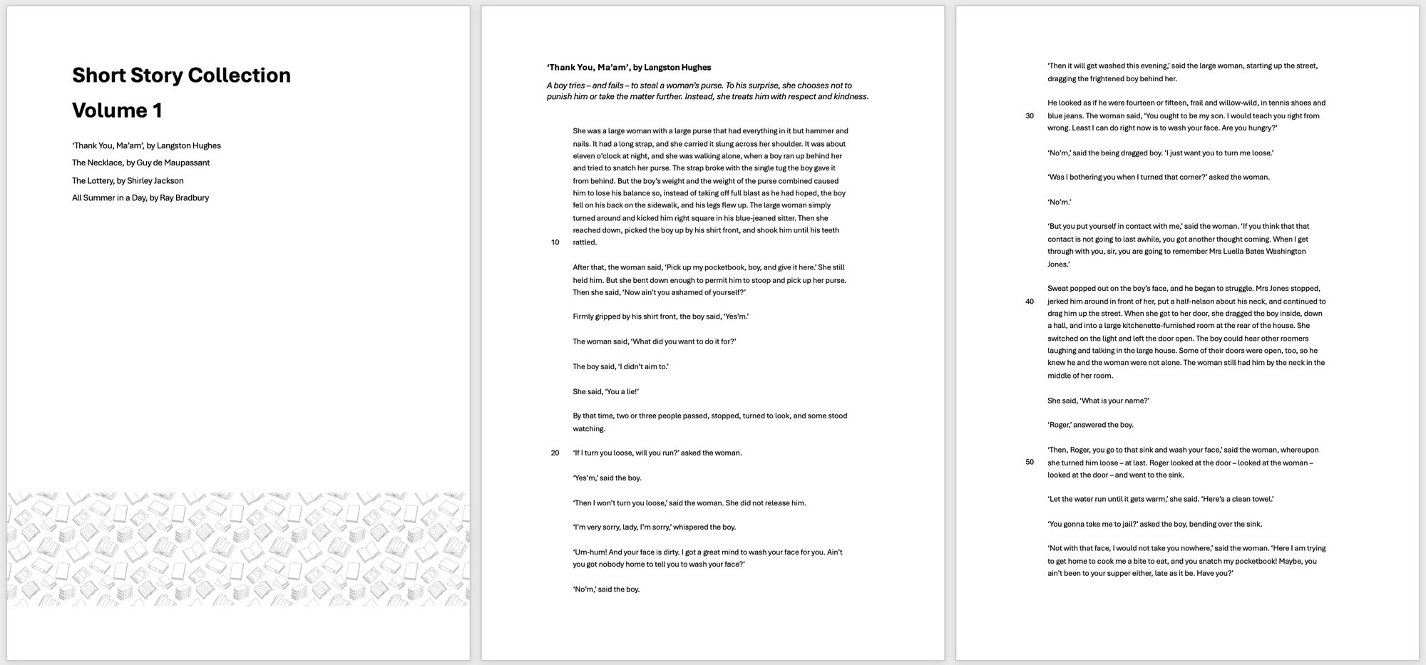 KS3 Short Story Collection - Volume One | English Teaching Resource