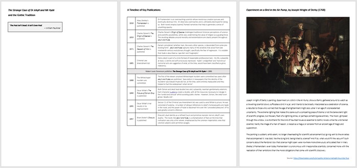 Jekyll and Hyde and the Gothic Tradition Booklet | KS4 Teaching Resource