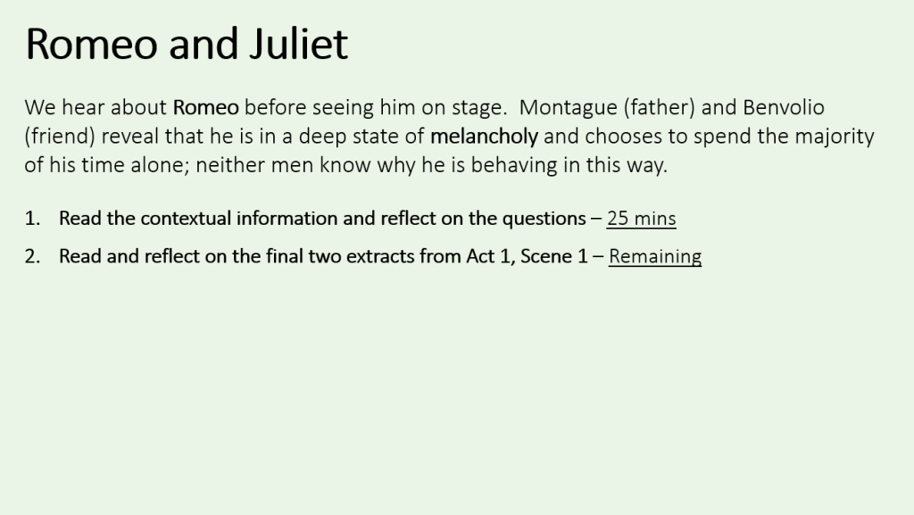 How I teach the first three lessons of Romeo and Juliet | KS3 Teaching ...