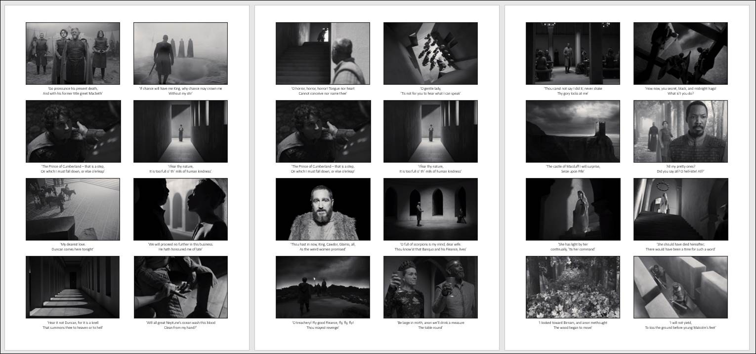 Storyboard Images for Macbeth (Joel Coen version) | KS4 English ...